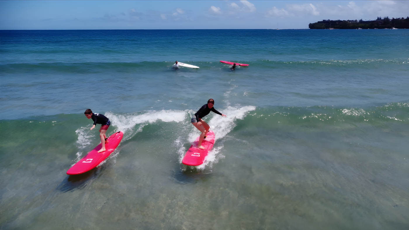 Private Surfing Lessons in Kauai Hanalei Bay | Aloha Surfing School